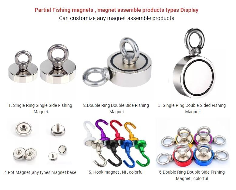 Permanent rare earth magnet pot with direct hole